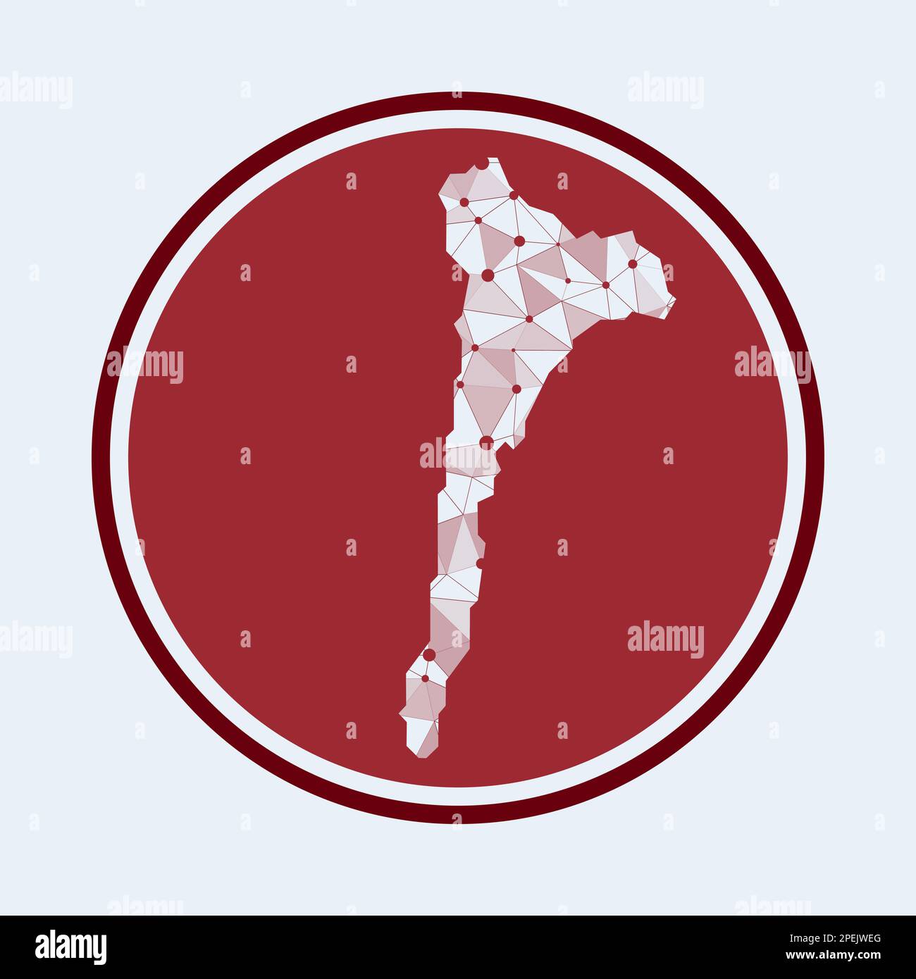 Icône Ko Samet. Logo tech tendance de l'île. Motif rond en maille ...