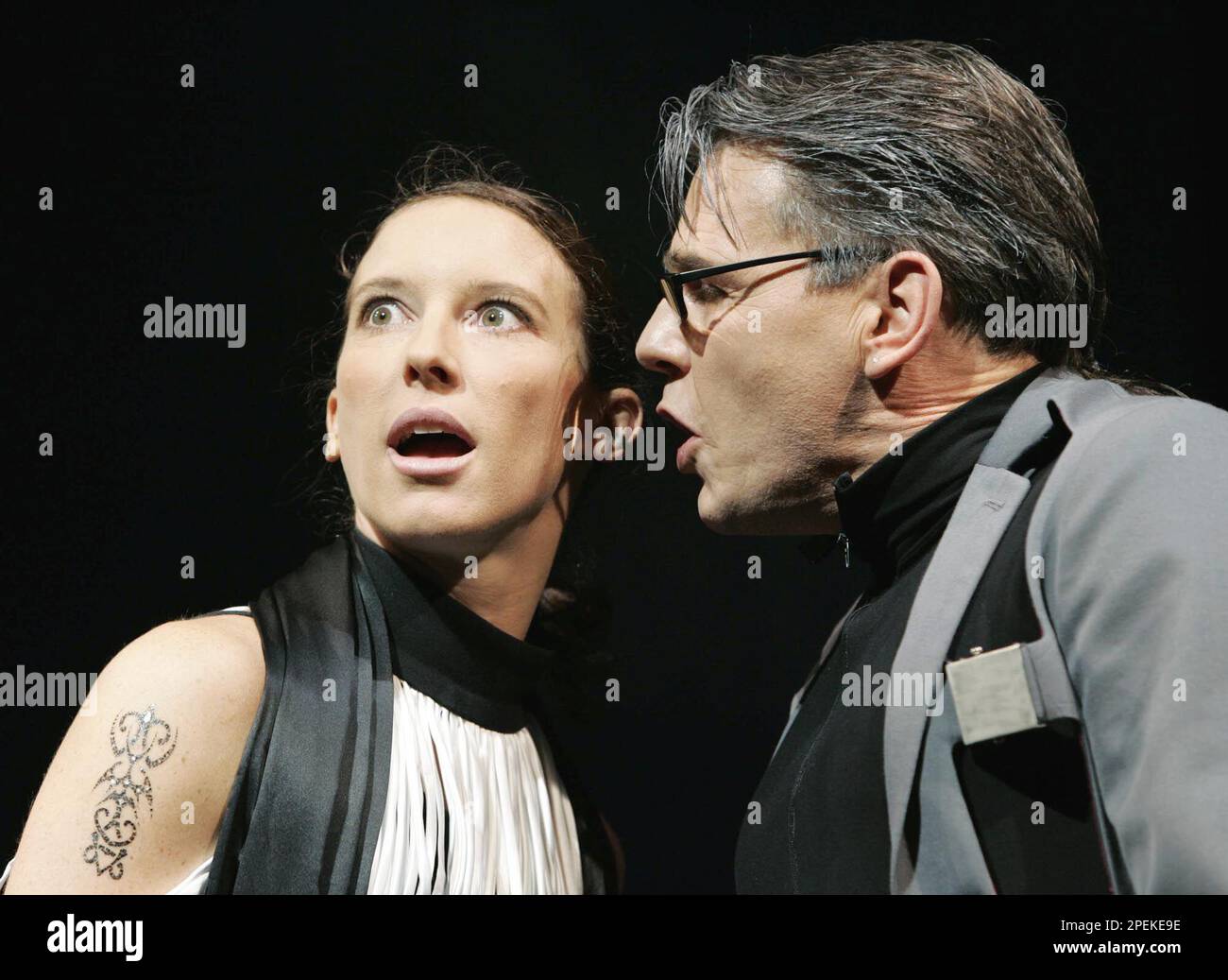 Maria Koestlinger in der Rolle von Fraeulein Else und Peter Scholz als ...