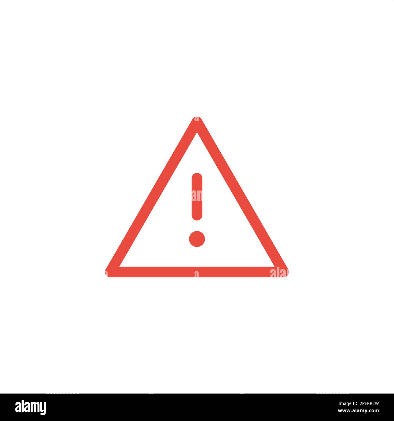 Triangle attention rouge avec point d'exclamation. icône de mise en ... Triangle attention rouge avec point d'exclamation. icône de mise en ...