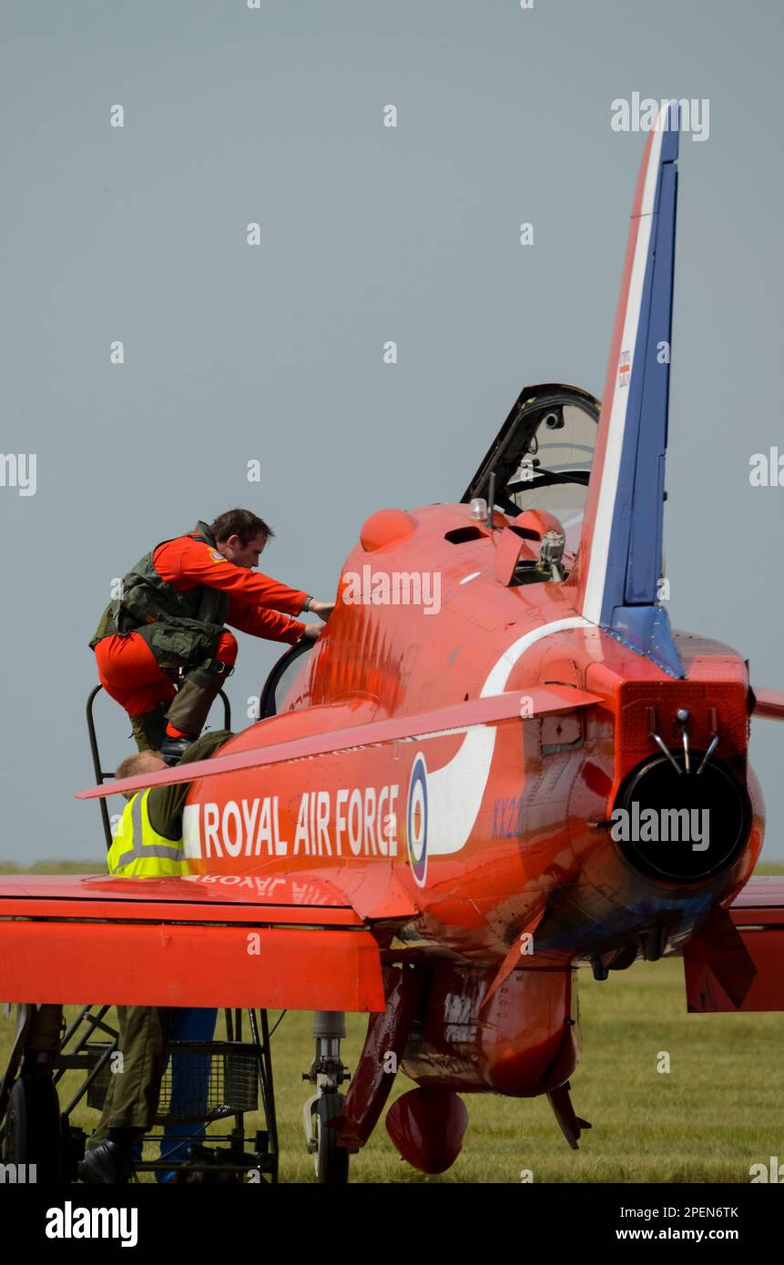 Royal Air Force Red Arrows affichez le pilote de l'équipe Flt Lt Mark ...