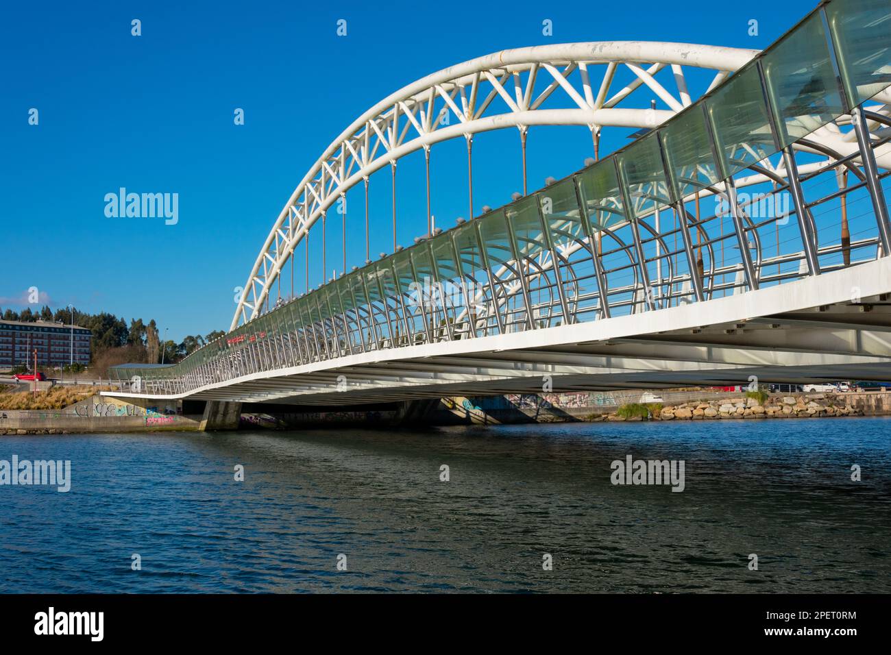 Pontevedra, Galice. Espagne. 7 février 2023. Pont de la rivière et des ...