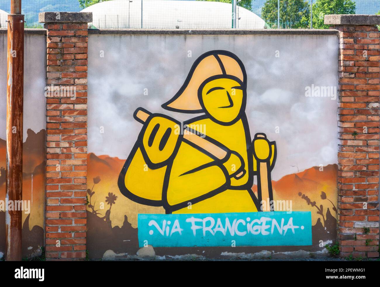 Symbole de la via Francigena à Capannori dans la province de Lucques ... Symbole de la via Francigena à Capannori dans la province de Lucques ...