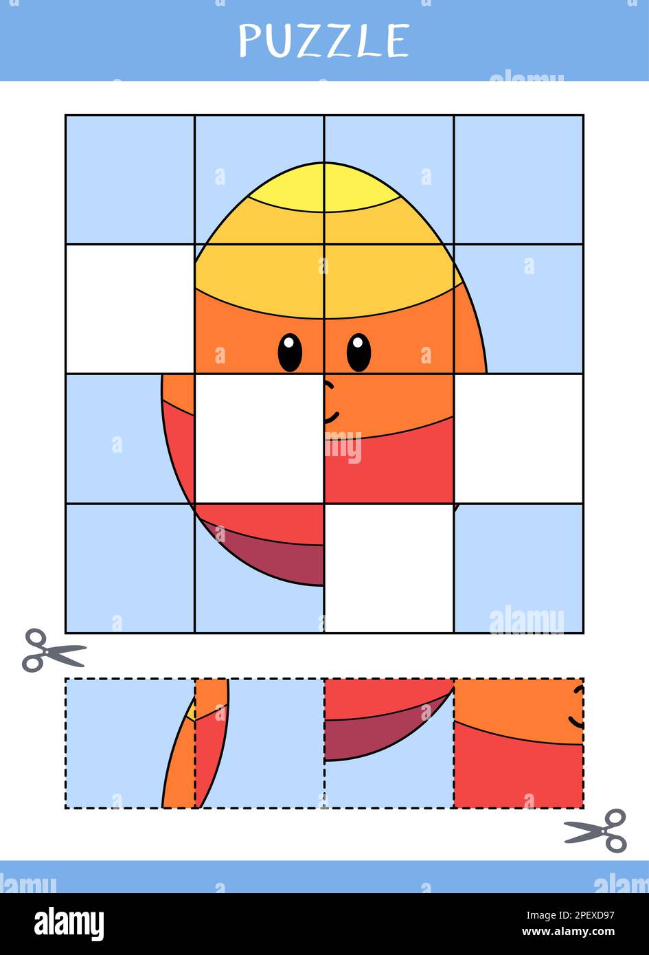 Puzzle pour enfants. Recherchez les parties manquantes de l'image. Jeu ...