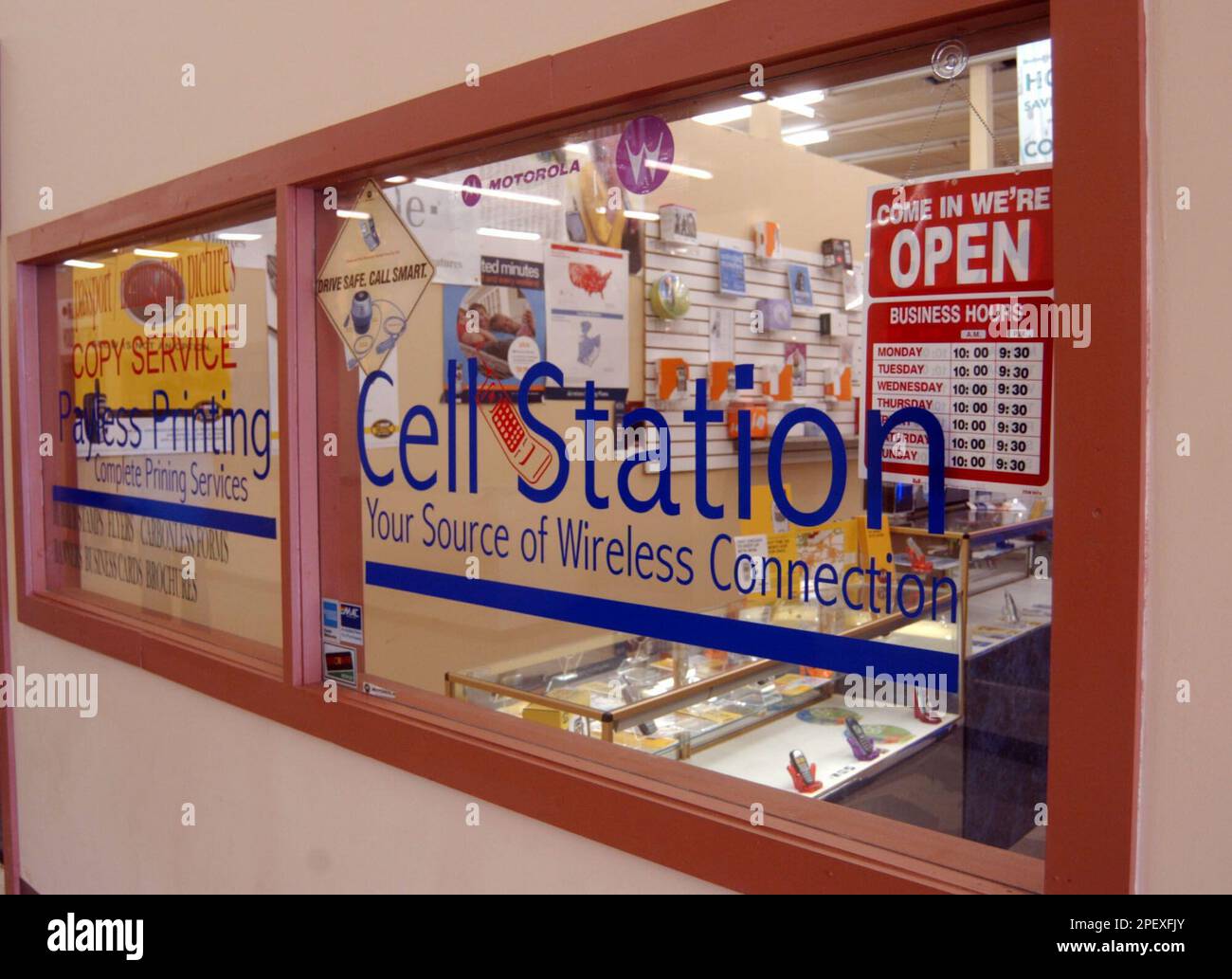 The store front of Cell Station, seen Monday, June 14, 2004, which is ...