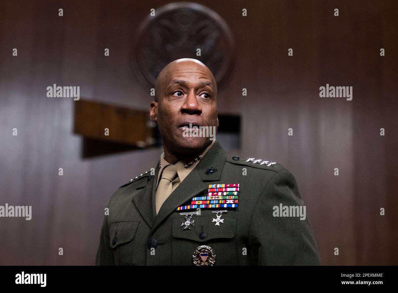 ÉTATS-UNIS - MARS 16 : général Michael Langley, USMC, commandant, États ...