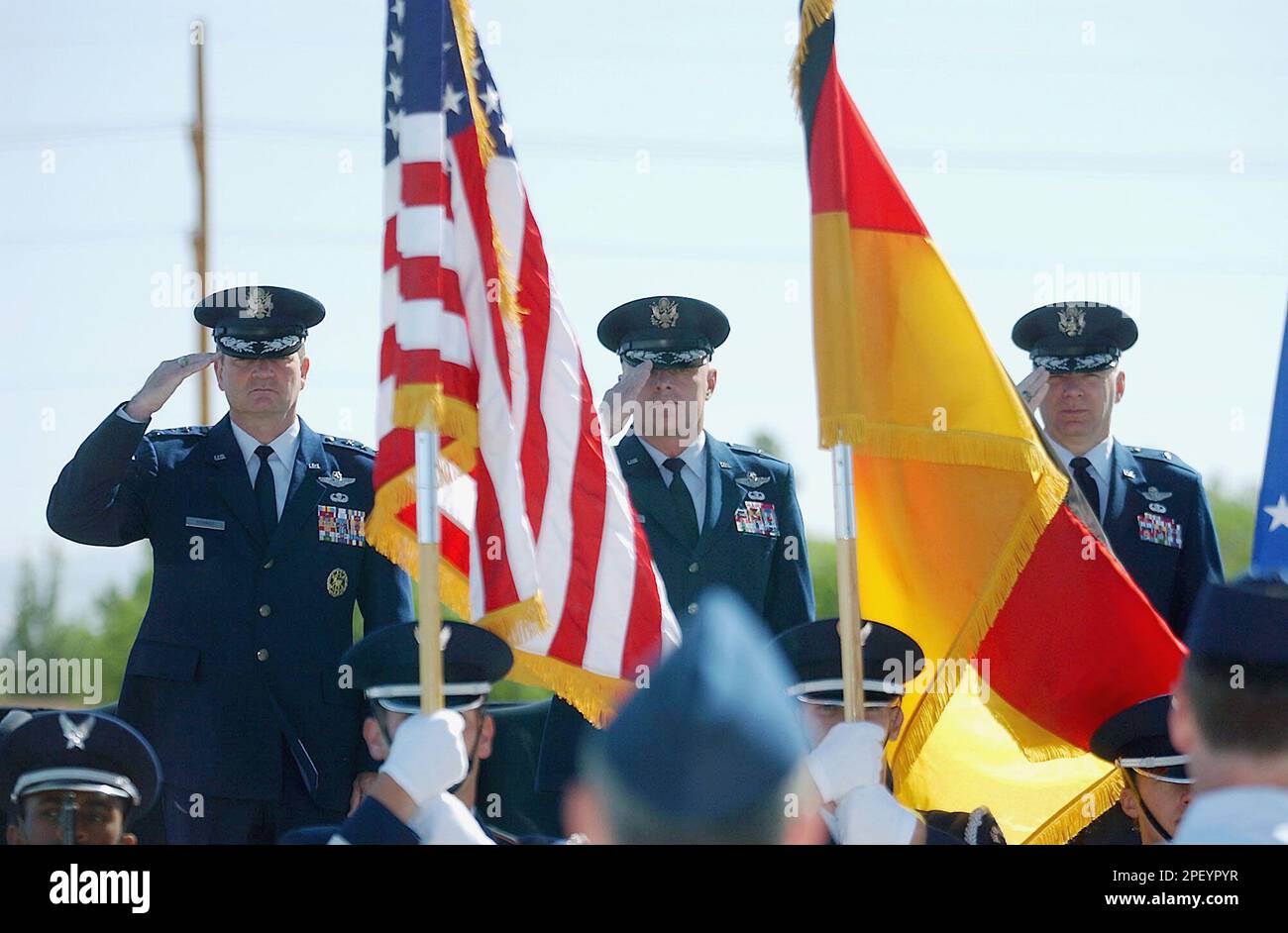 Lt. Gen. Randall M. Schmidt, , left, commander of 12th Air Force, Brig ...