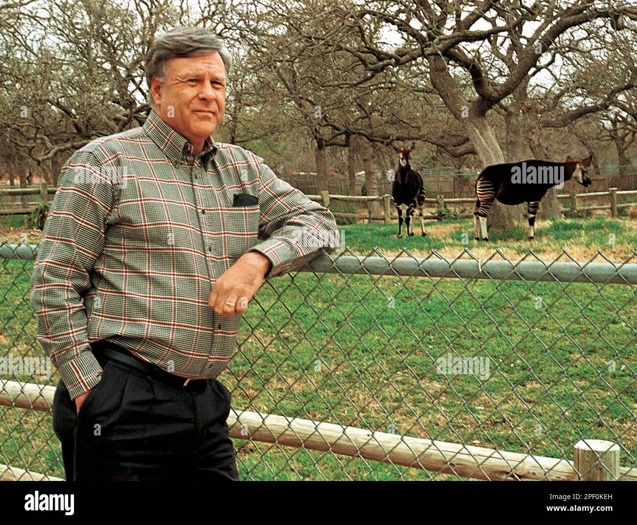 Bill Savage of Shawnee, Okla., who is curator of mammals at the Oklahoma City Zoo, stands in ...