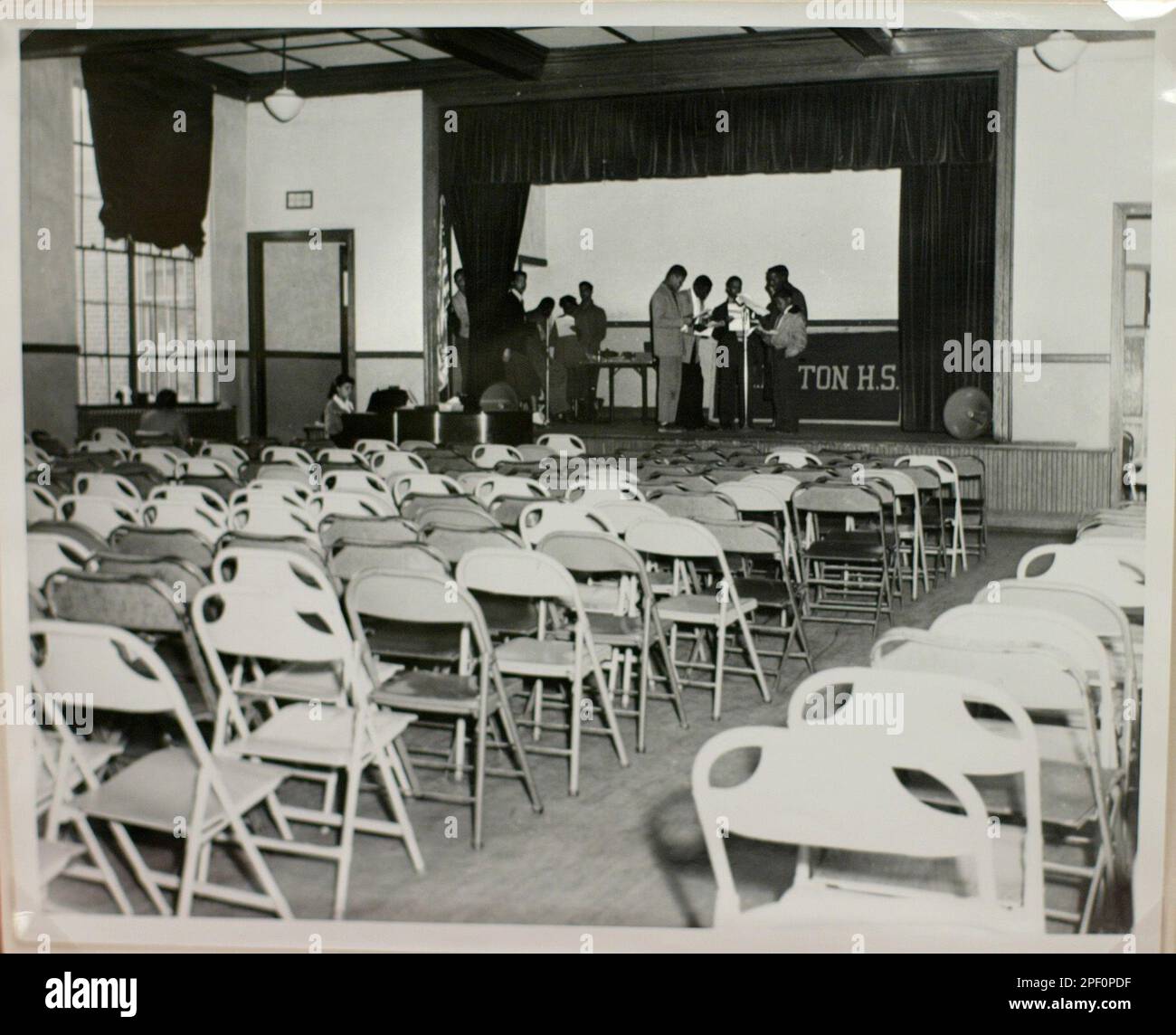 An original photo of the Robert Russa Moton High School auditorium used ...