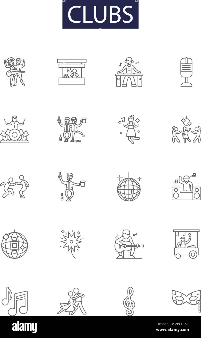 Ligne de signes de clubs Banque de photographies et d’images à haute ...