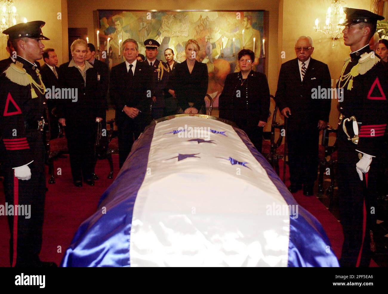 From left to right: Bessy Watson de Reina, widow of former Honduran ...