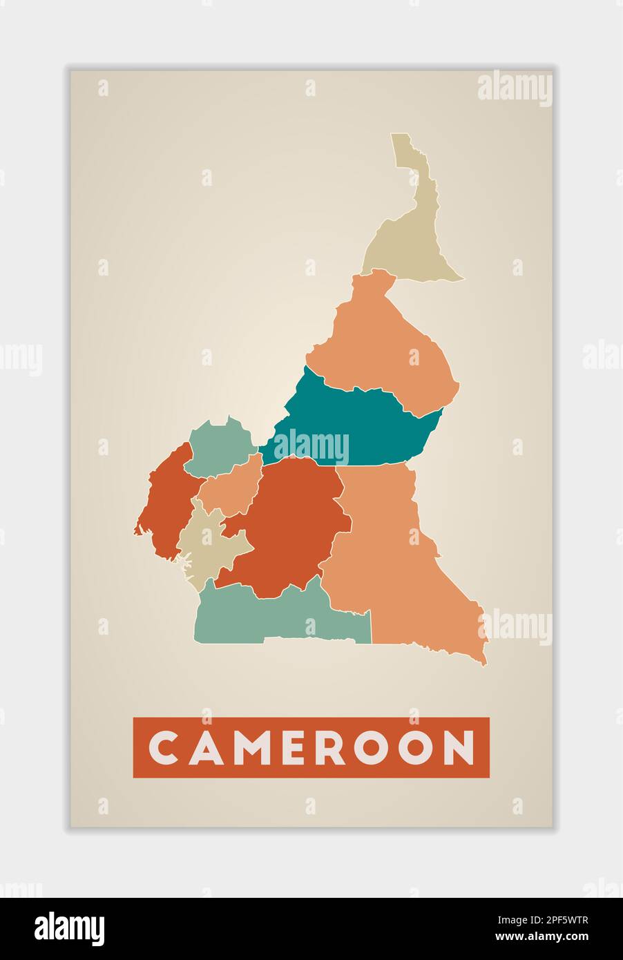 Carte du cameroun avec les regions Banque de photographies et d’images ...