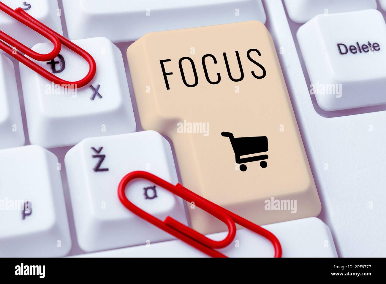 Écriture affichage du texte Focus. La présentation de l'entreprise ...