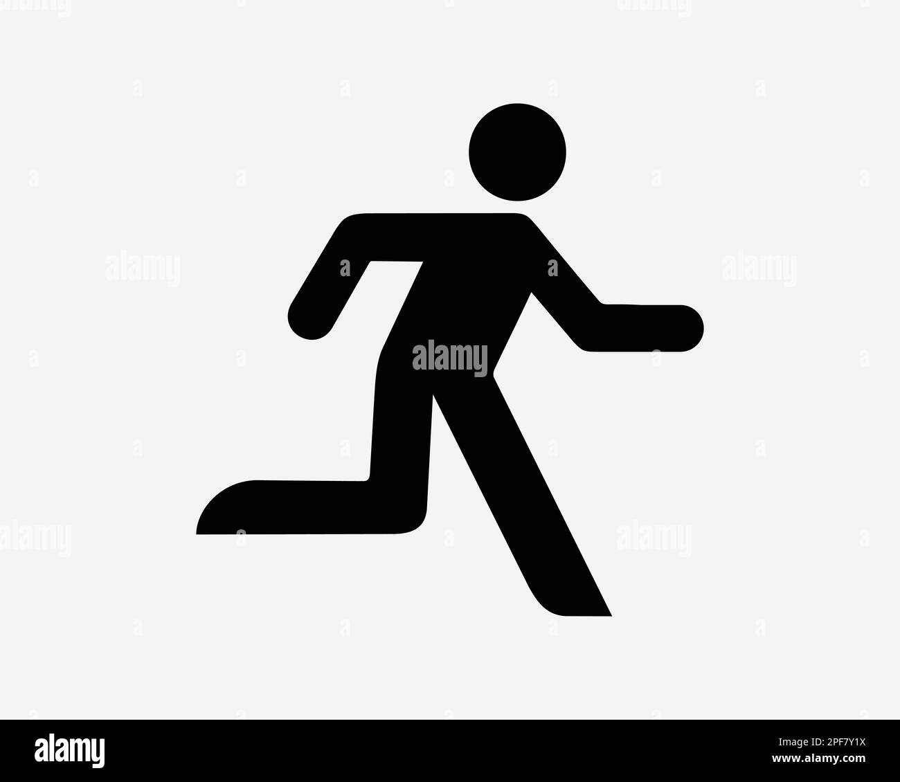 Homme en train de courir Sprinting Stick Figure course Sprint Jog ...
