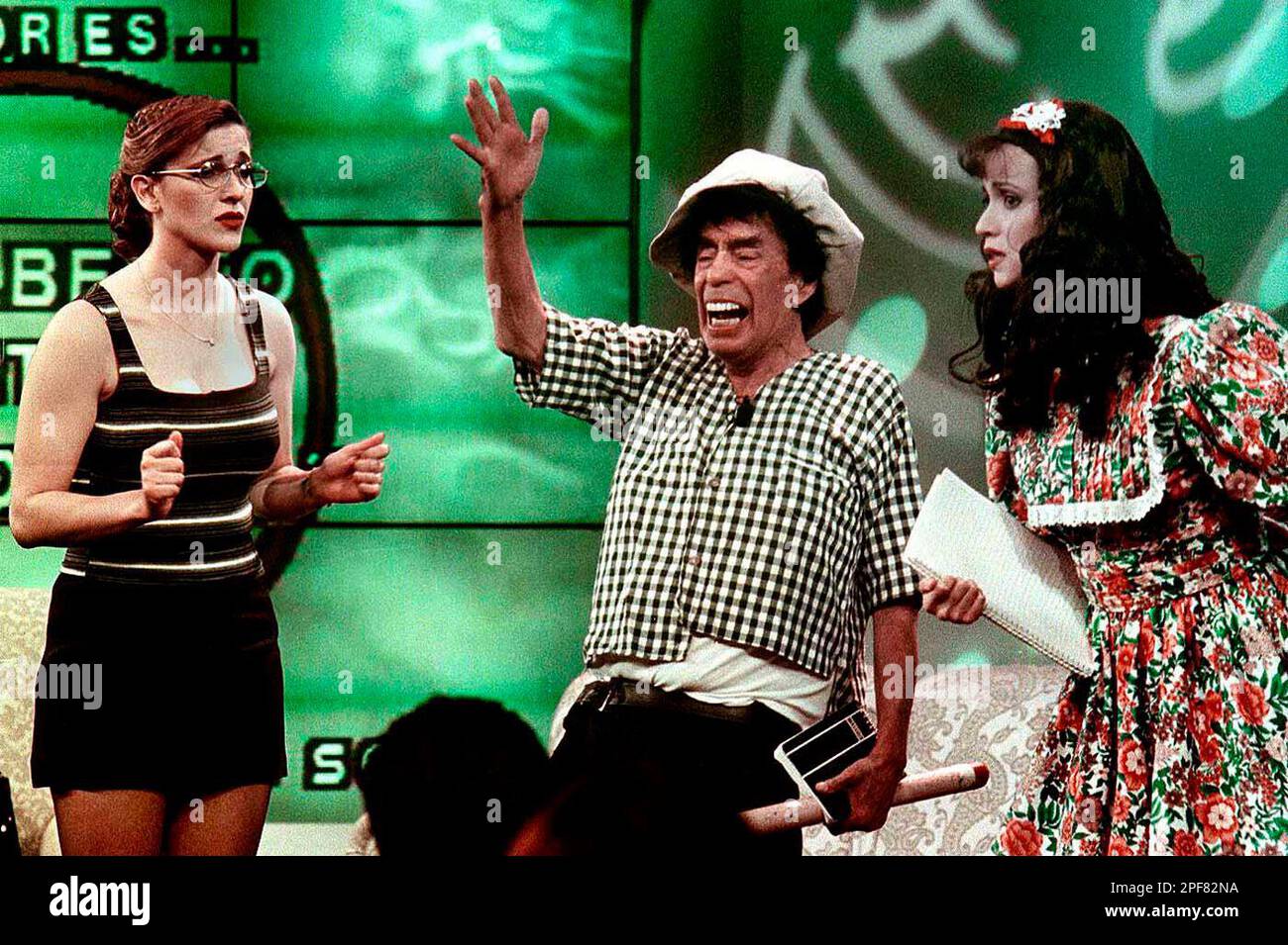 Mexican comedian Adalberto Martinez appears on a television program in ...