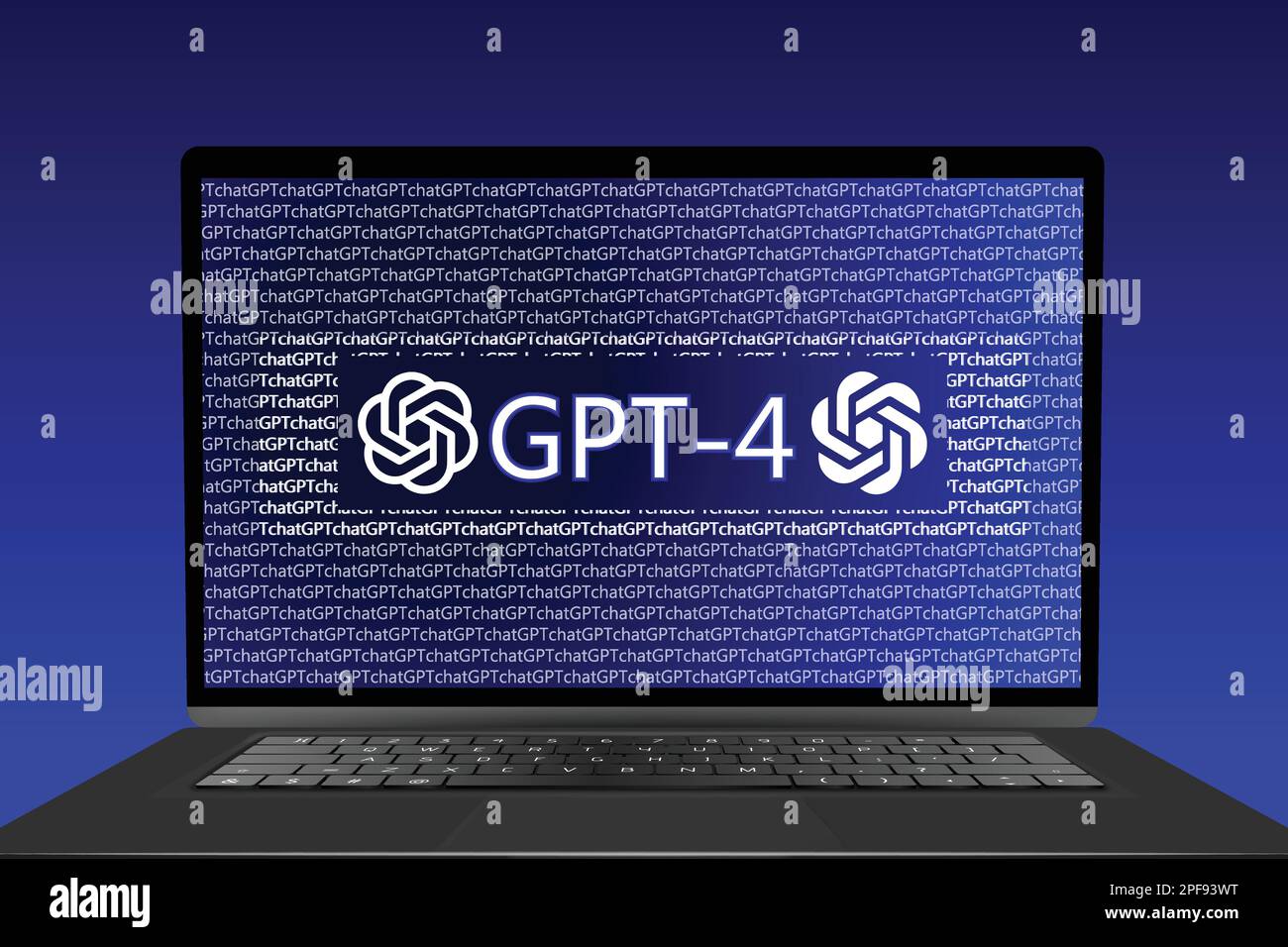 Illustration de l'ai ouvert GPT 4. Logo ChatGPT du modèle de langage de ...