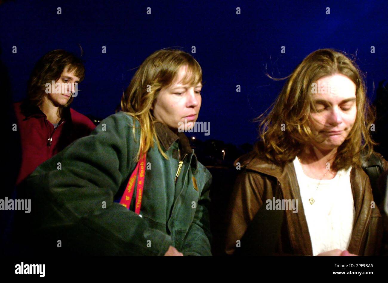 Penny Dupuie, right, Cathy Baker, center, and Jenny Kegley leave ...