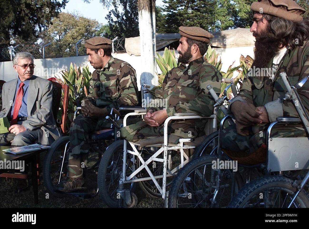 Afghan war veterans, from right, Shireen Aga, Naik Mohammad and Abdul ...