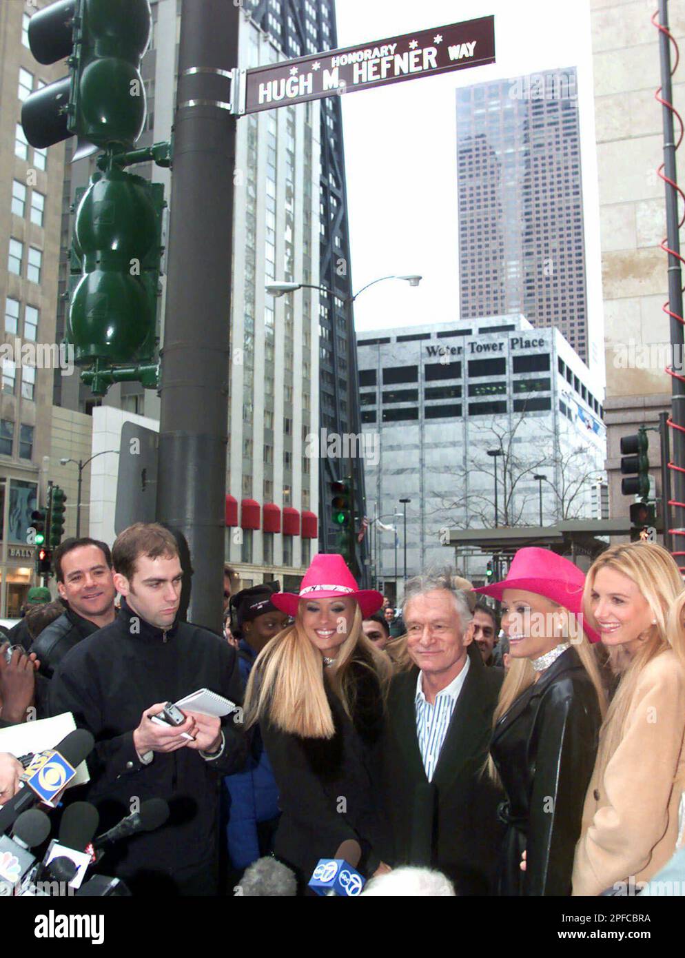 ADVANCE FOR SUNDAY, APRIL 16--Playboy magazine founder Hugh Hefner ...