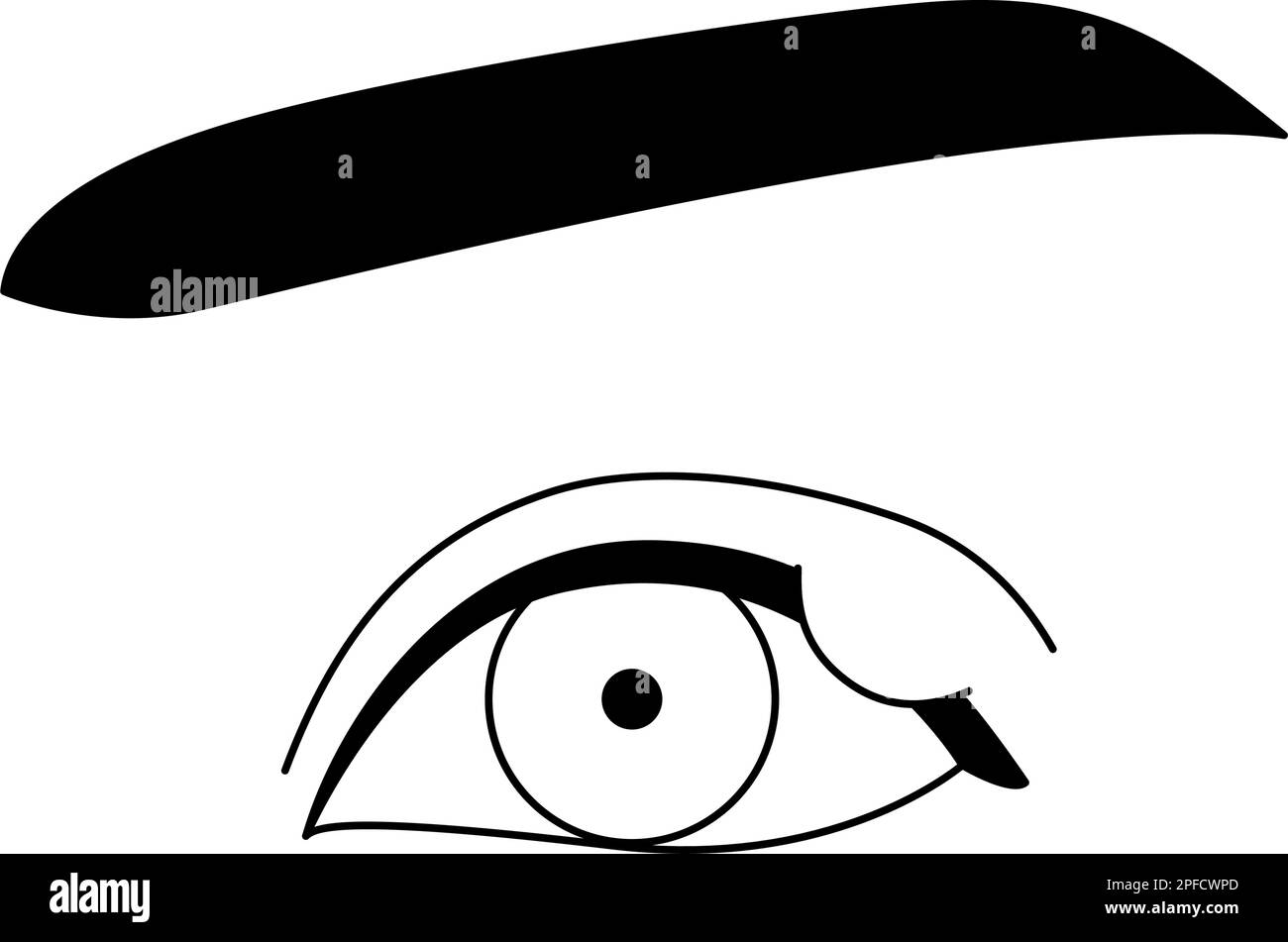 Eyelid swelling Banque d'images vectorielles - Alamy