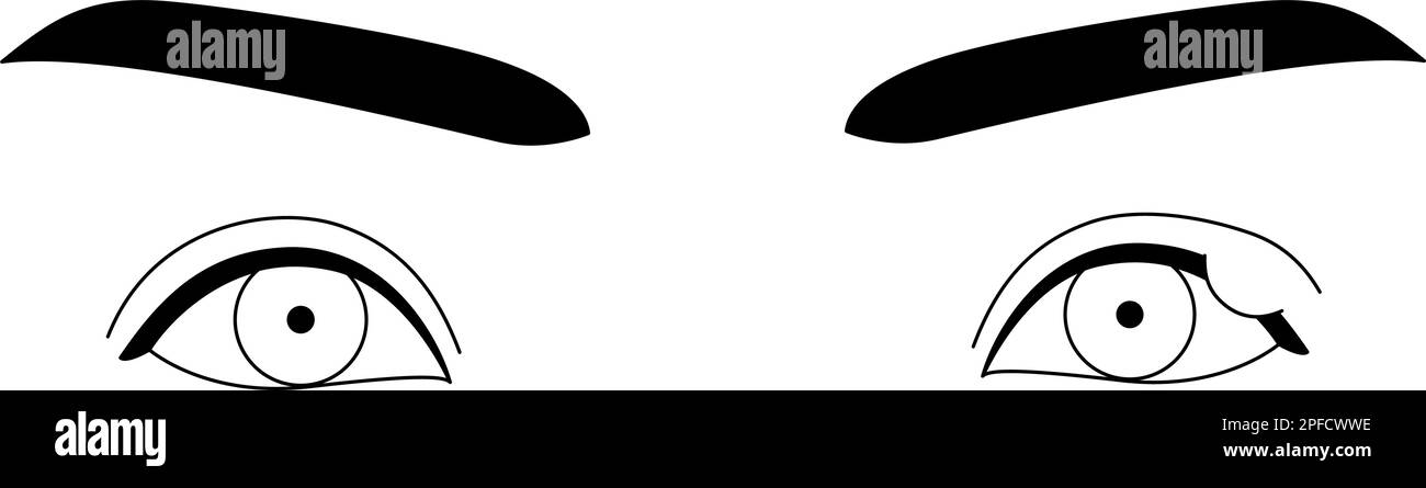 Eyelid swelling Banque d'images vectorielles - Alamy