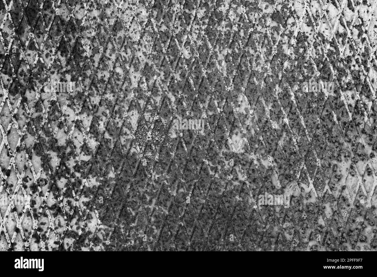 Sol en métal vieux et rugueux, texture. Arrière-plan industriel, vue ...