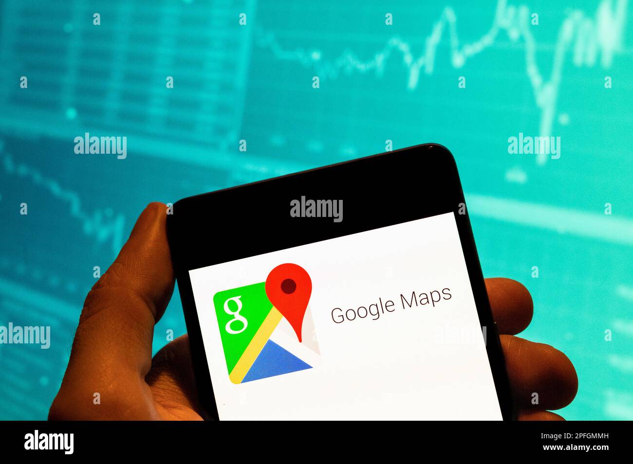 Dans cette illustration photo, le site Web du service de cartographie ...