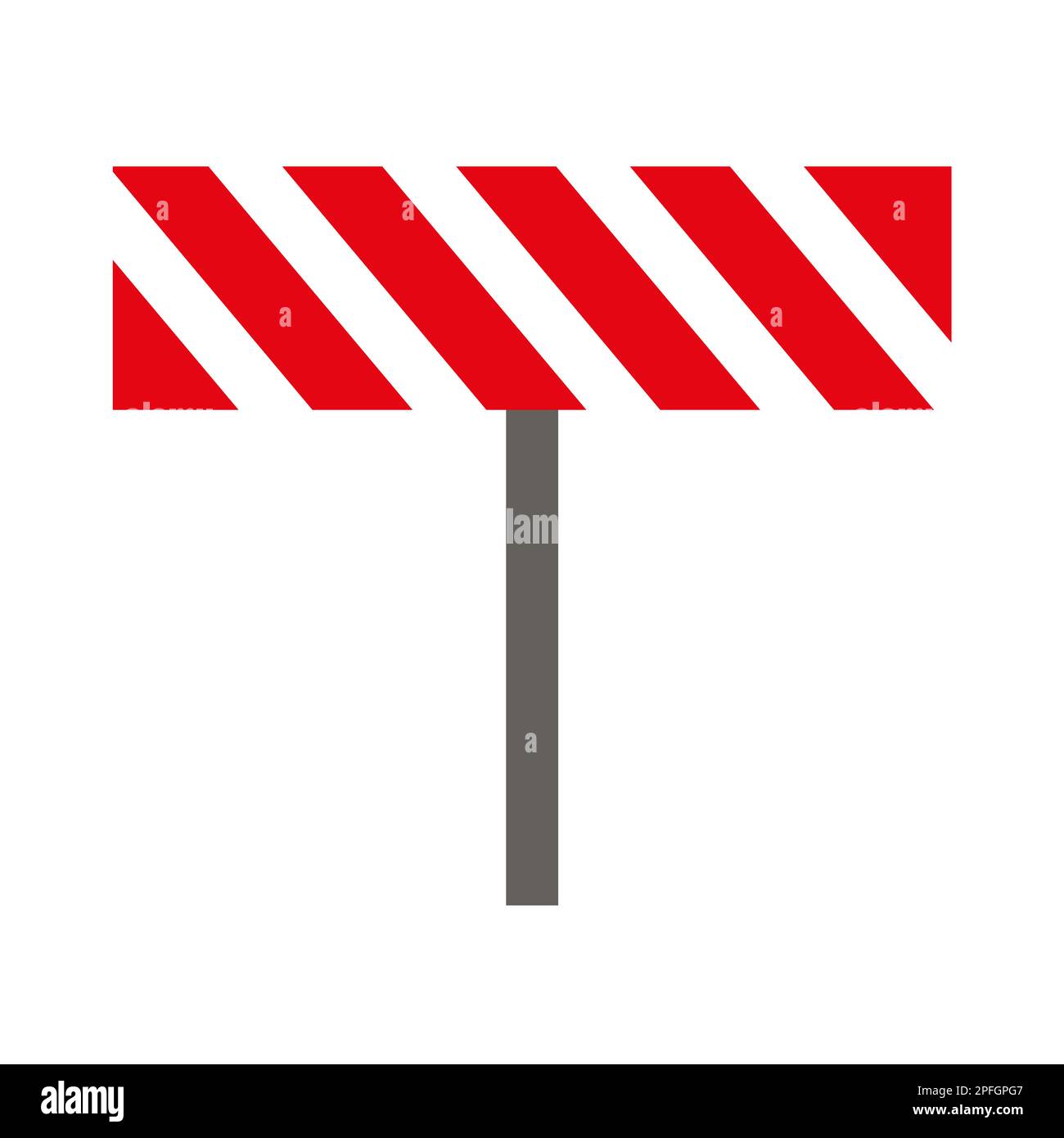 Panneau de contournement de construction, rectangle avec bandes rouges ...