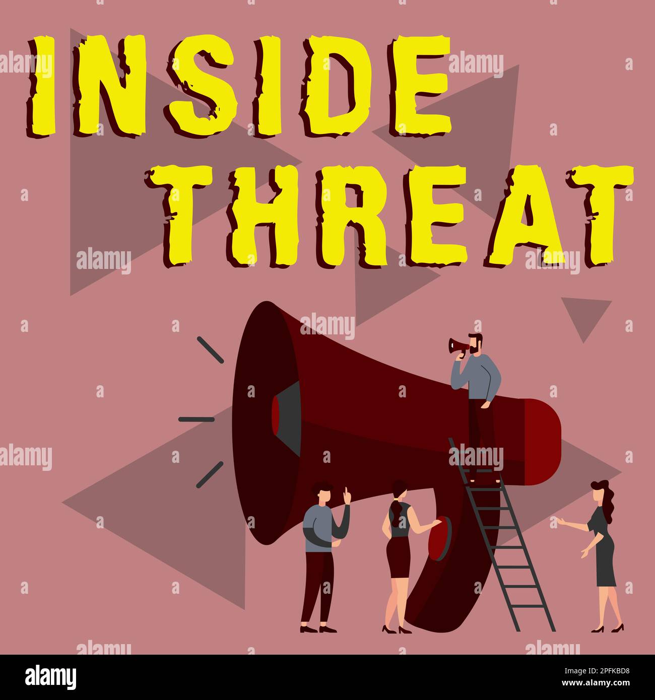 Légende de texte présentant une menace interne. Internet concept ...