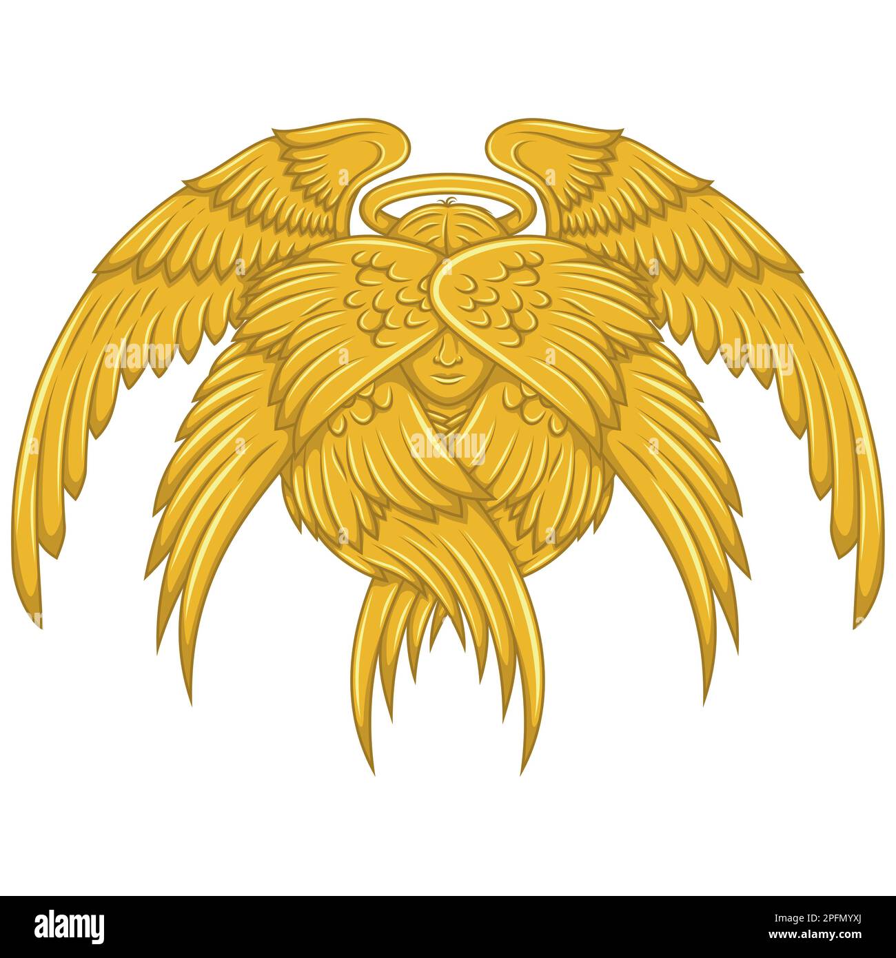 Six ange ailé Banque d'images vectorielles - Alamy