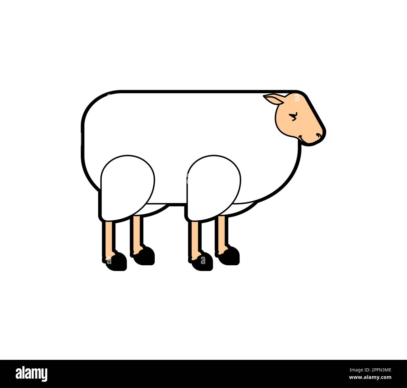 Mouton qui broute Banque d'images vectorielles - Alamy