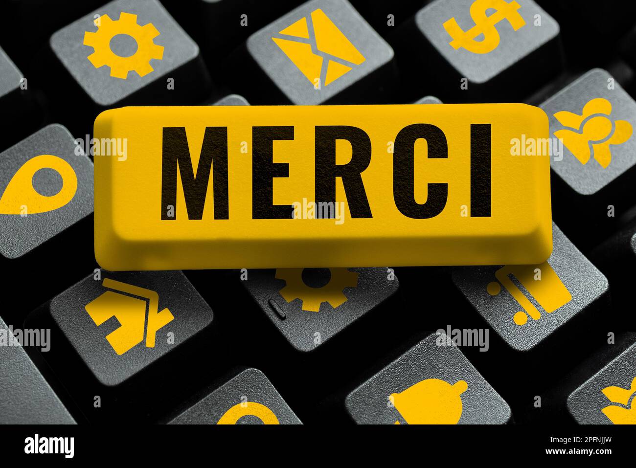 Légende du texte présentant Merci. Concept d'affaires ce qui est dit ou ...