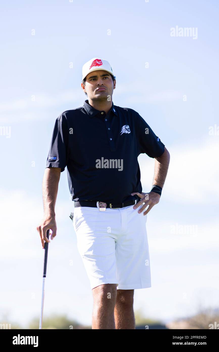 Eugenio Chacarra of Fireballs GC on the driving range during the second ...