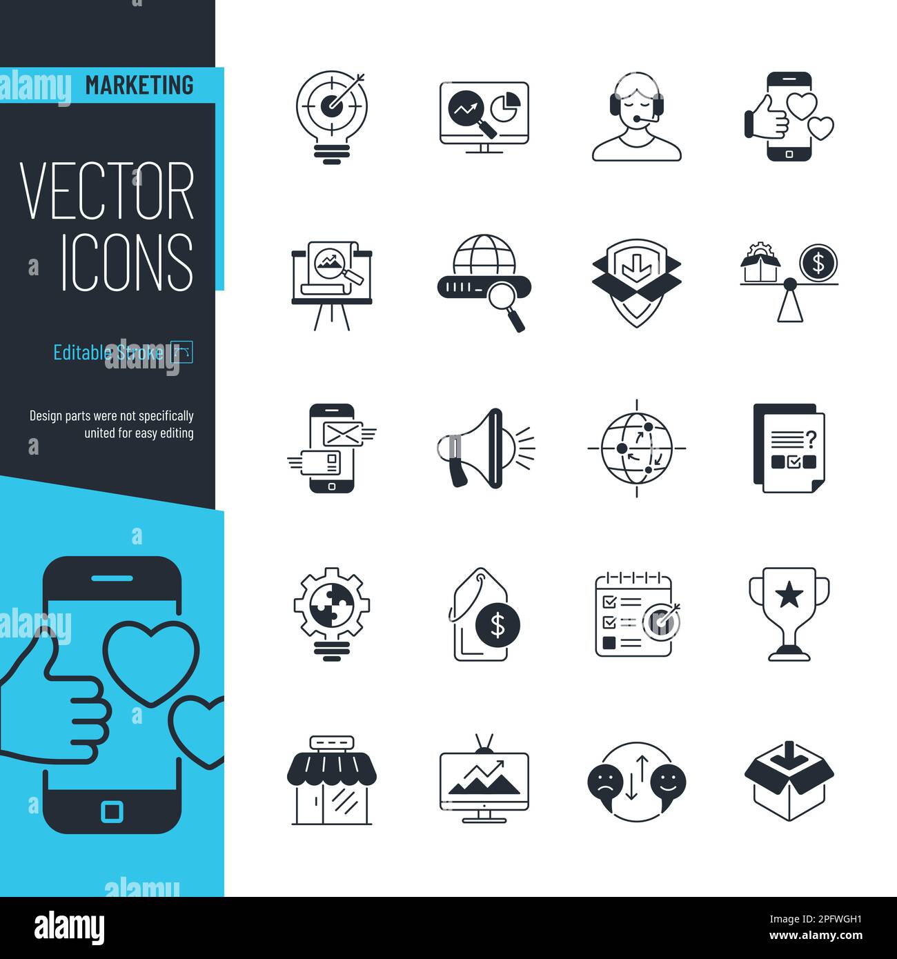 Symboles de marketing Banque d'images vectorielles - Alamy