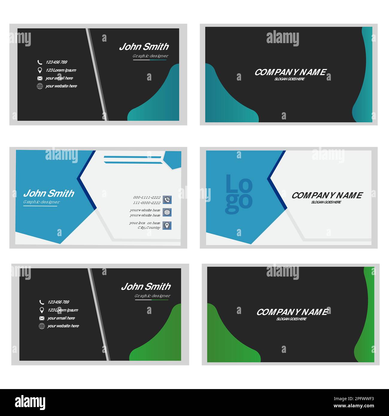 Carte des visite Banque d'images vectorielles - Alamy