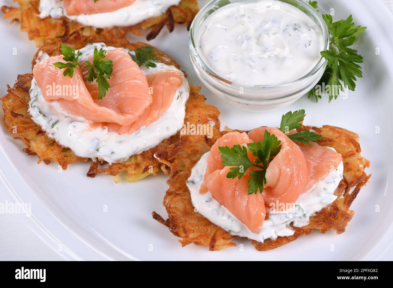 Beignets de pommes de terre croustillants (une crêpe, en particulier ...