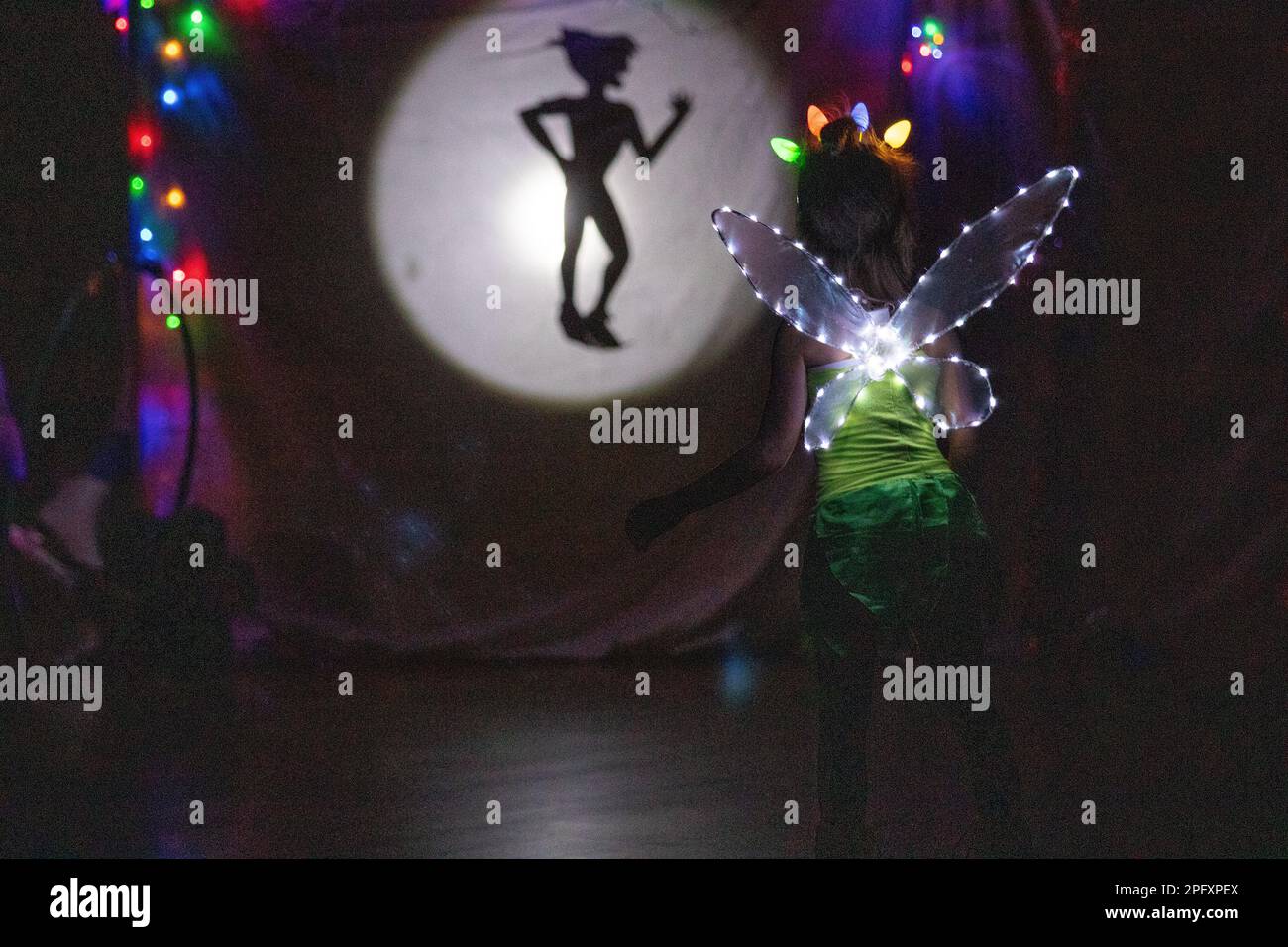 Peter pan tinkerbell silhouette Banque de photographies et d’images à ...