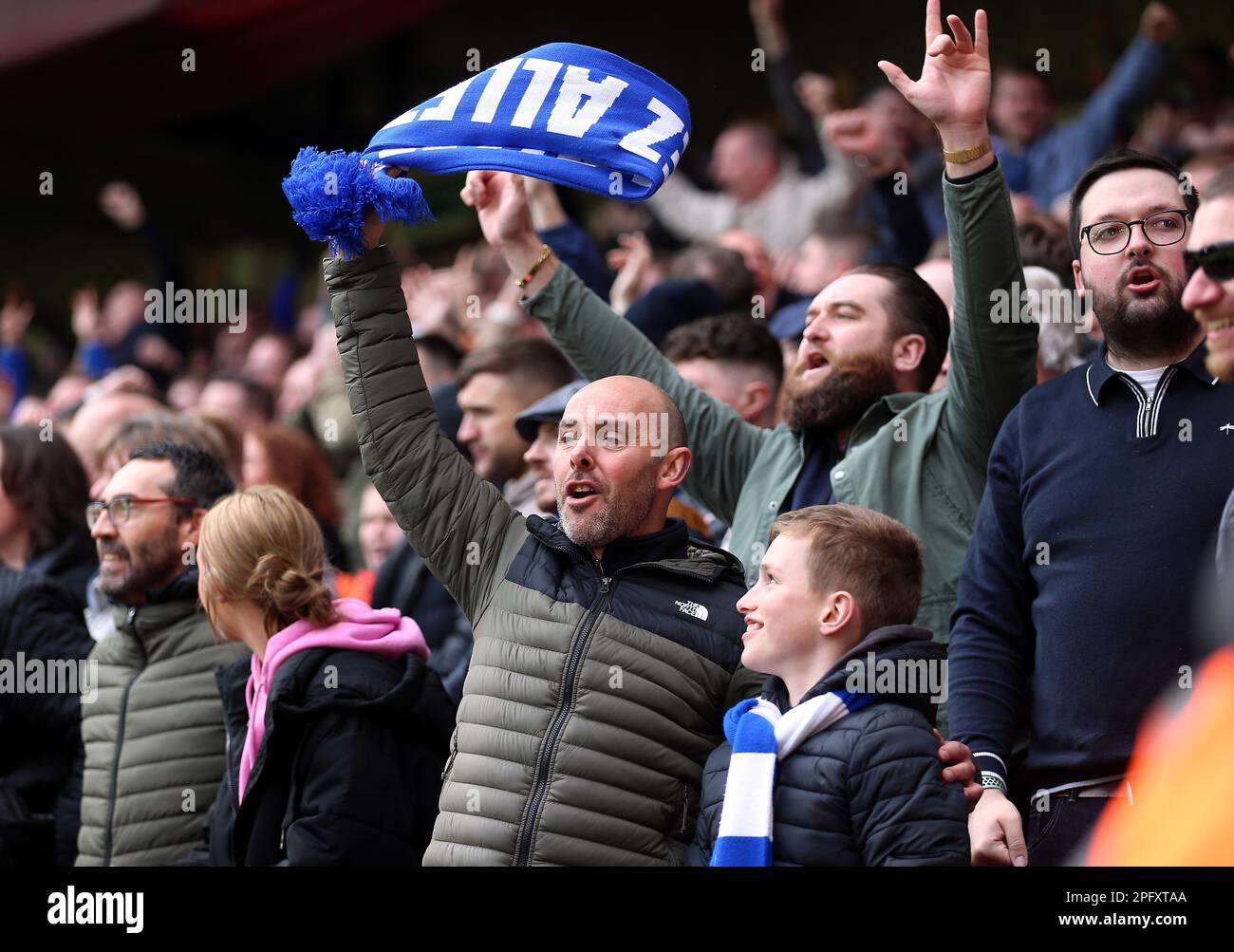 Blackburn rovers fans dans les stands Banque de photographies et d ...