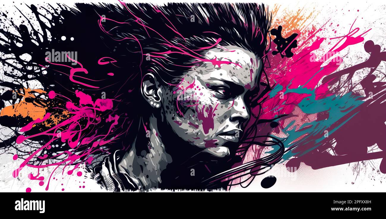 La musique est un graffiti puissant Banque de photographies et d’images ...