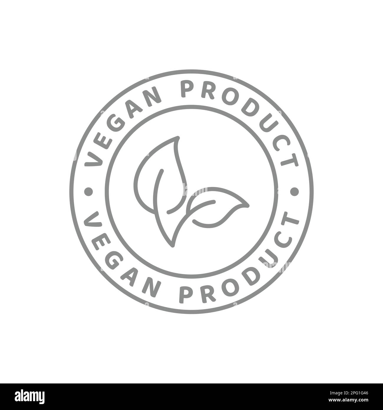 Étiquette vectorielle de la gamme de produits vegan. Symbole d ...