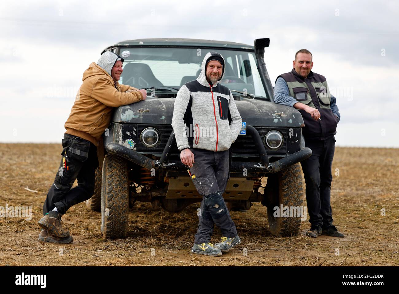 17 mars 2023. Saint-Denoeux, France. Le Rallye du Touquet de 63rd longe ...