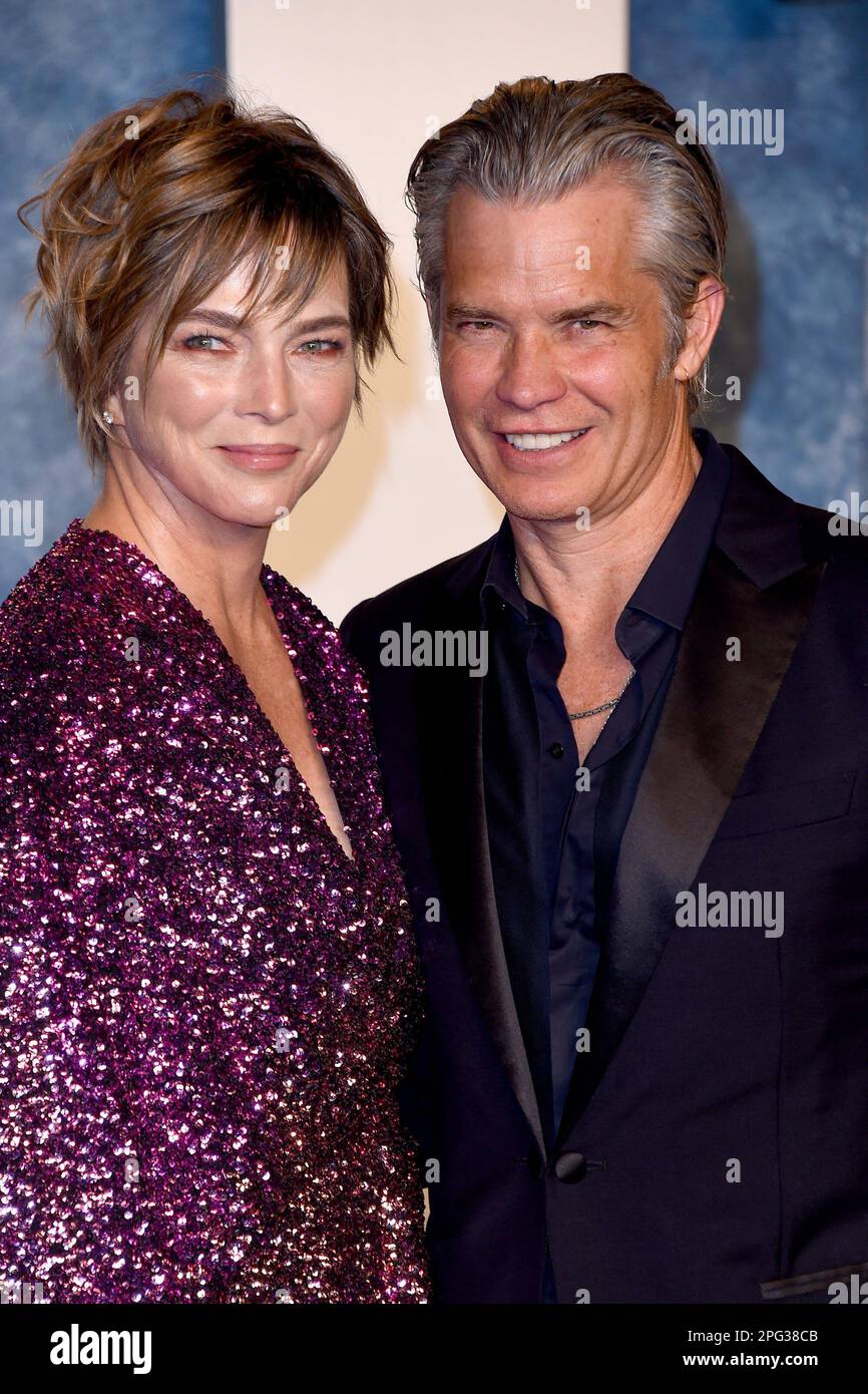 Alexis Knief, Timothy Olyphant à l'après-partie pour la Vanity Fair ...