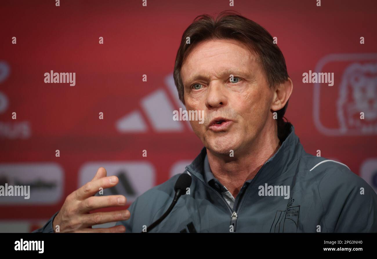 KBVB-URBSFA trie le Directeur football Frank Vercauteren gestes lors d ...