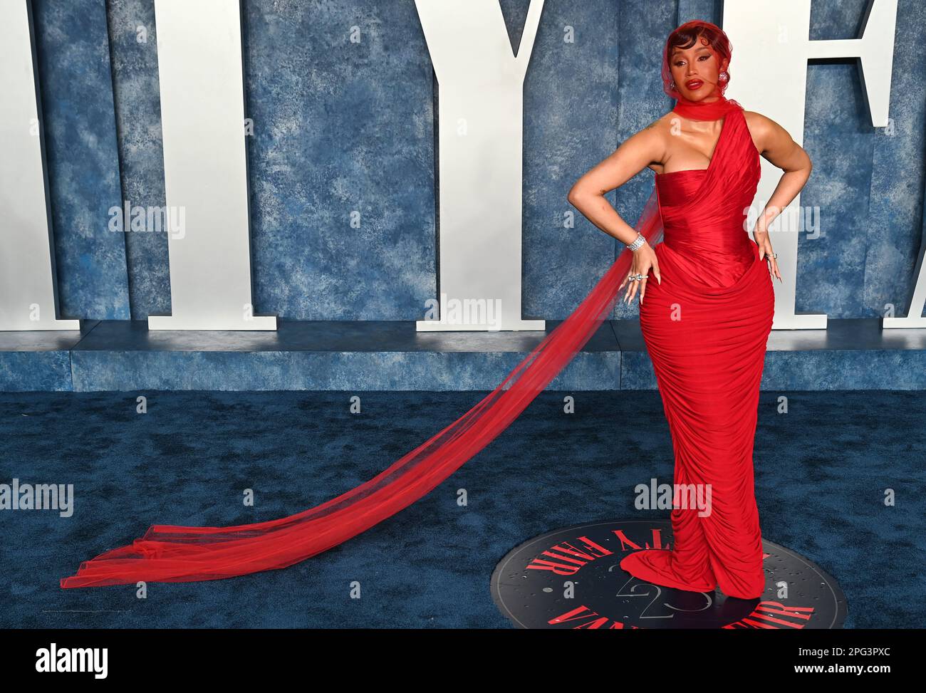 13 mars 2023, Los Angeles, États-Unis. Cardi B arrivée à la Vanity Fair ...