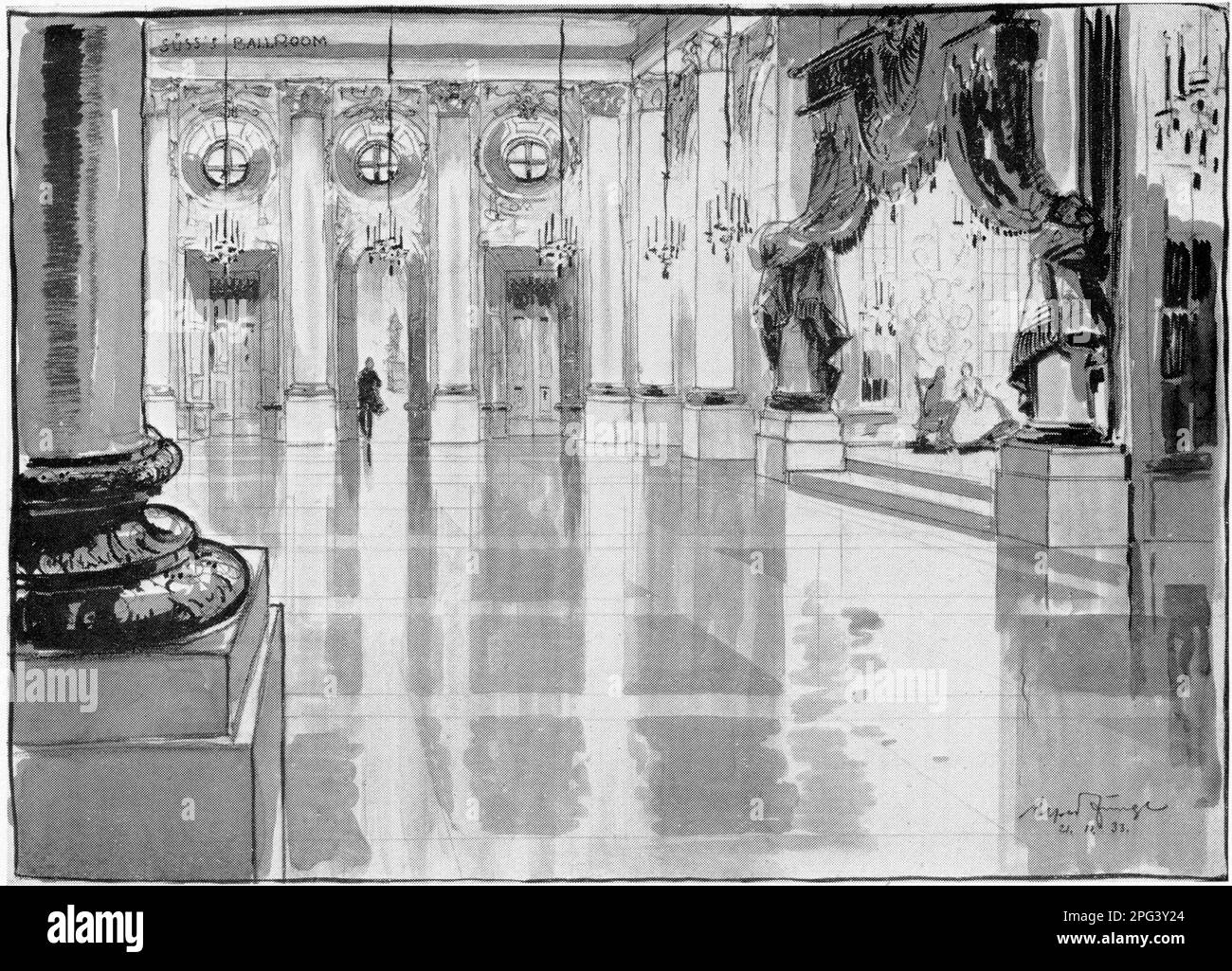 Concept Art / Set Design by Art Director ALFRED JUNGE for the film ...