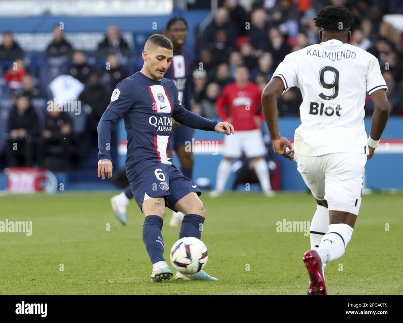 Marco Verratti du PSG lors du championnat français Ligue 1, match de ...