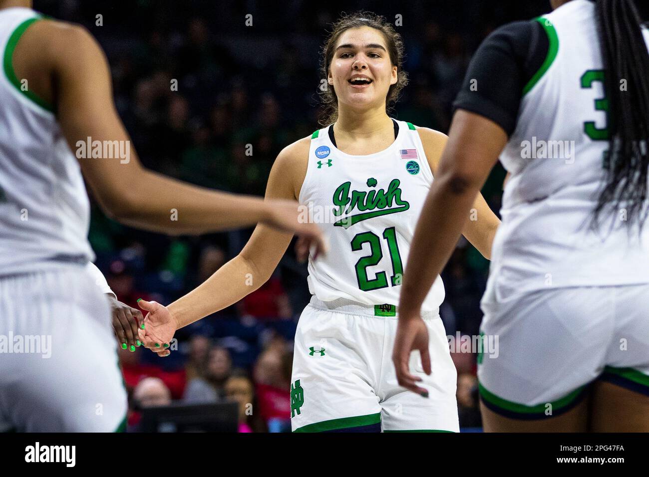 Notre Dame's Maddy Westbeld (21) during the second half of a first ...