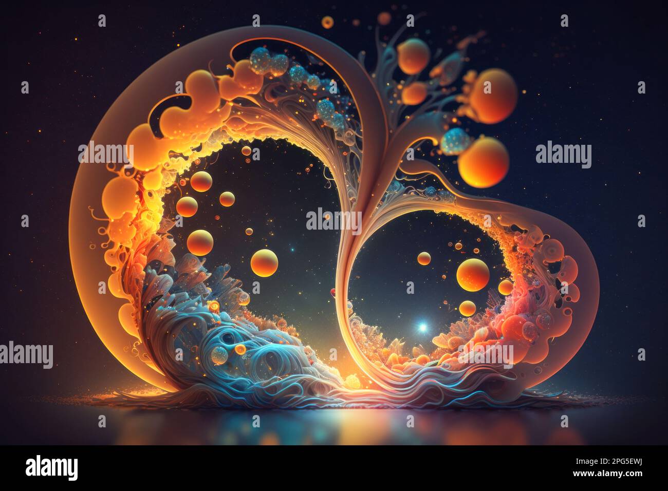 Panspermie, vie dans l'espace, ADN dans la galaxie arrière-plan ...