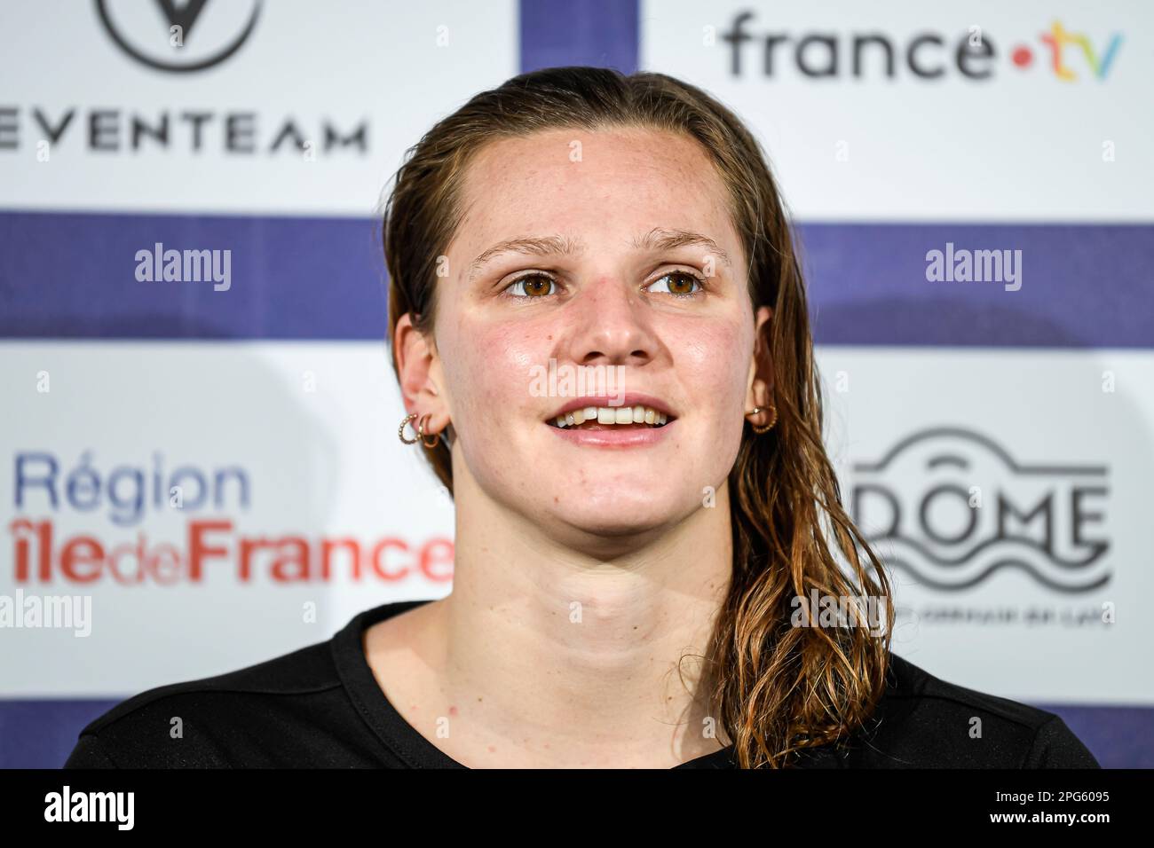 Marie Wattel lors d'une nouvelle compétition de natation, l'Open géant ...