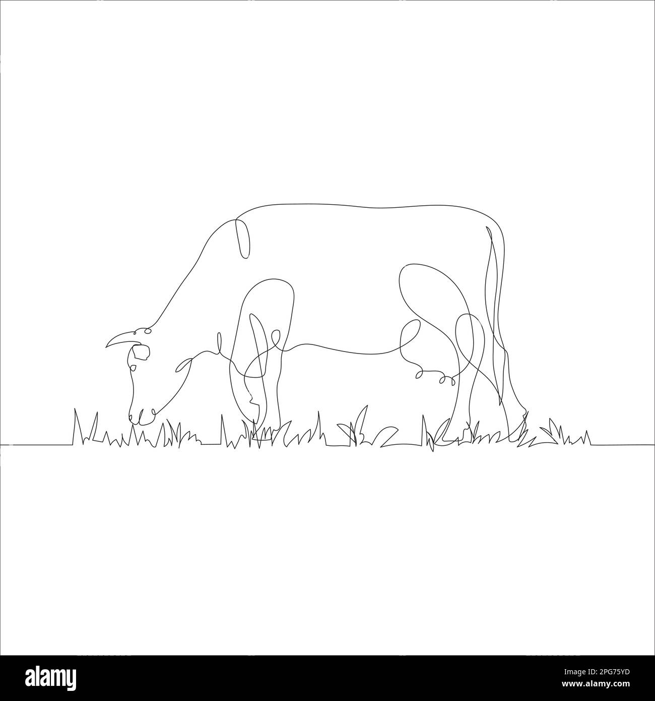 Vache dessin art Banque de photographies et d’images à haute résolution ...