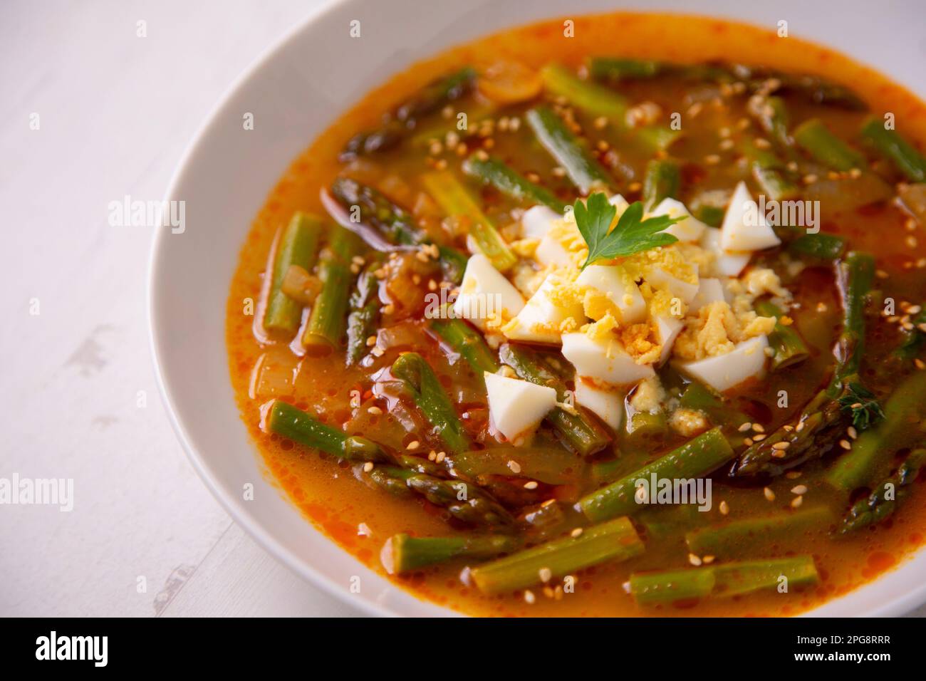 Soupe de riz soupe aux haricots rouges Banque de photographies et d ...